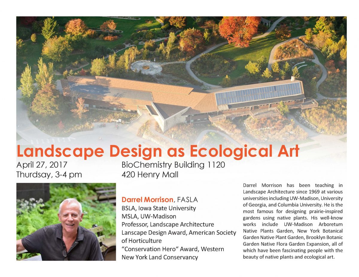 Darrel Morrison to speak on landscape design and ecological art – April ...