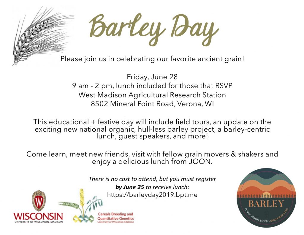 Save the date: Barley Day – June 28 – eCALS