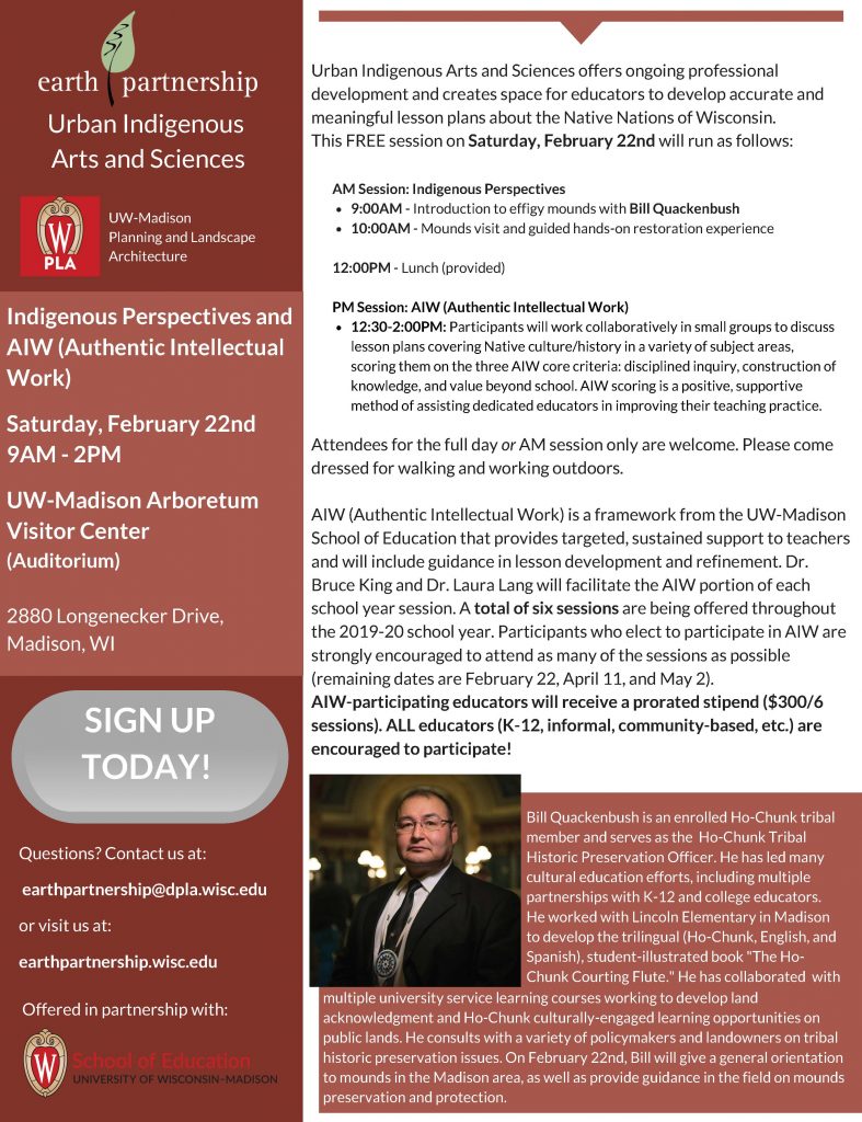 Indigenous Perspectives and Authentic Intellectual Work session – Feb ...