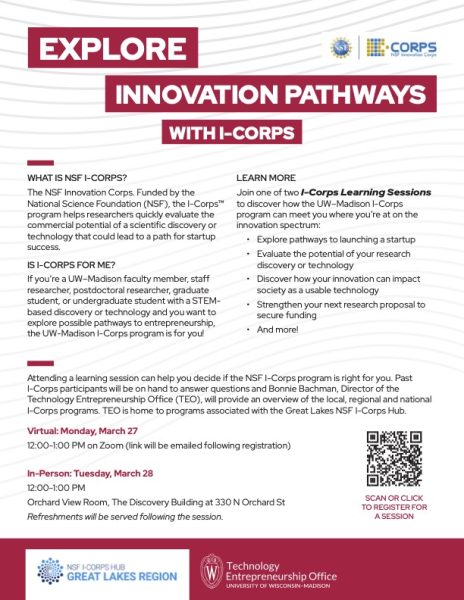 Explore innovation pathways with I-Corps learning sessions – Mar. 27-28 ...