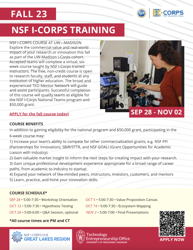 Grad students: Applications for the Fall 2023 NSF I-Corps Training are ...