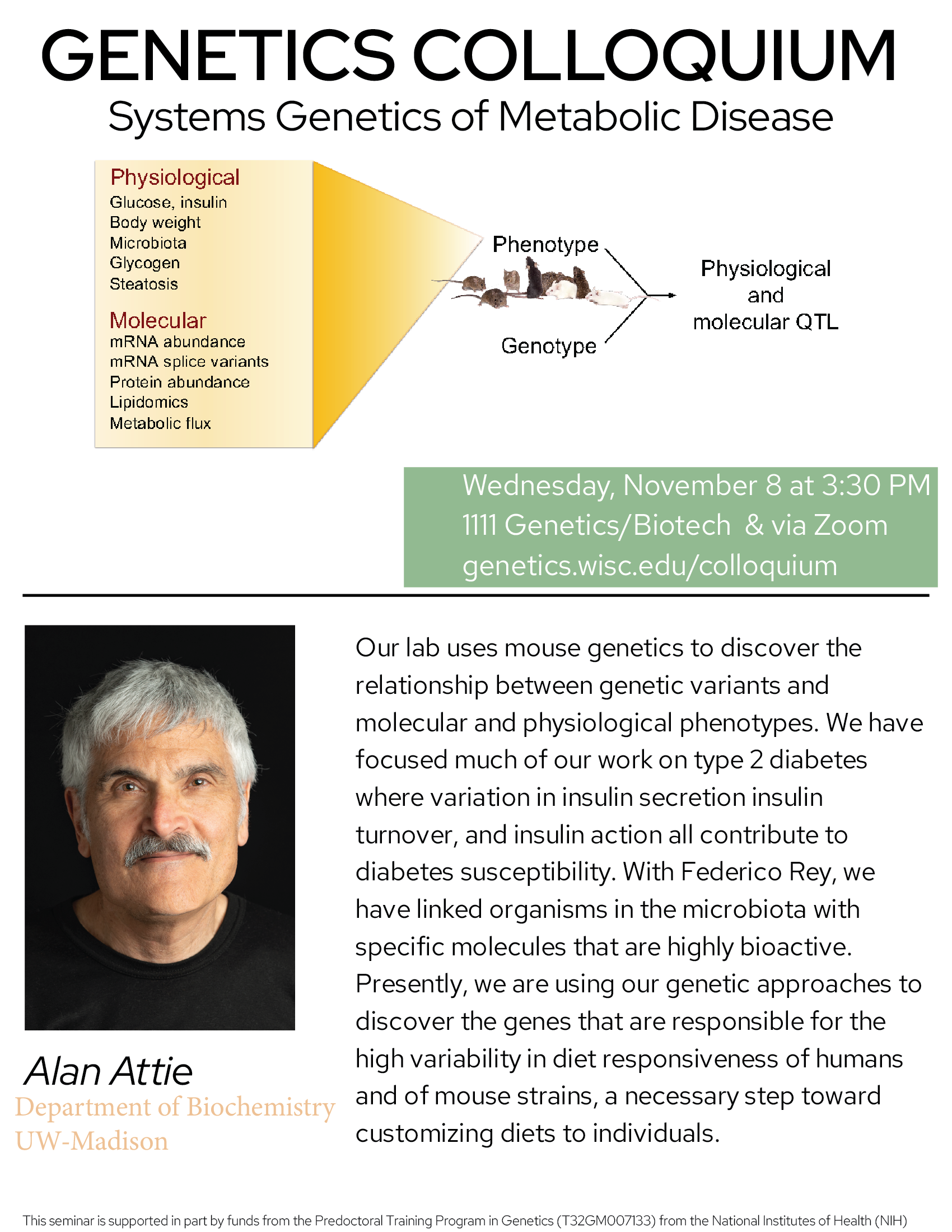 Genetics Colloquium: Alan Attie on system genetics of metabolic disease ...