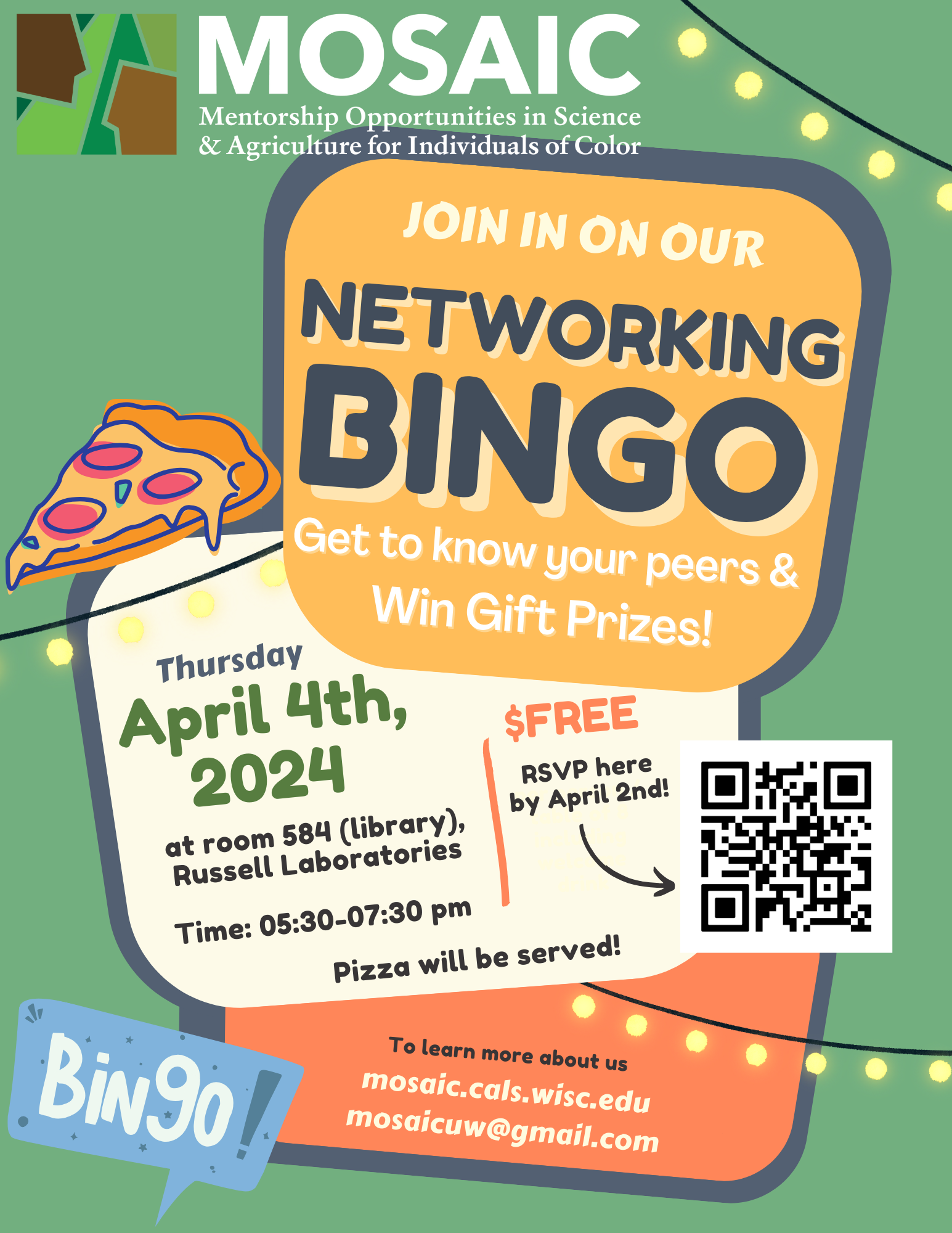 Reminder: MOSAIC Networking Bingo – Apr. 4 – eCALS