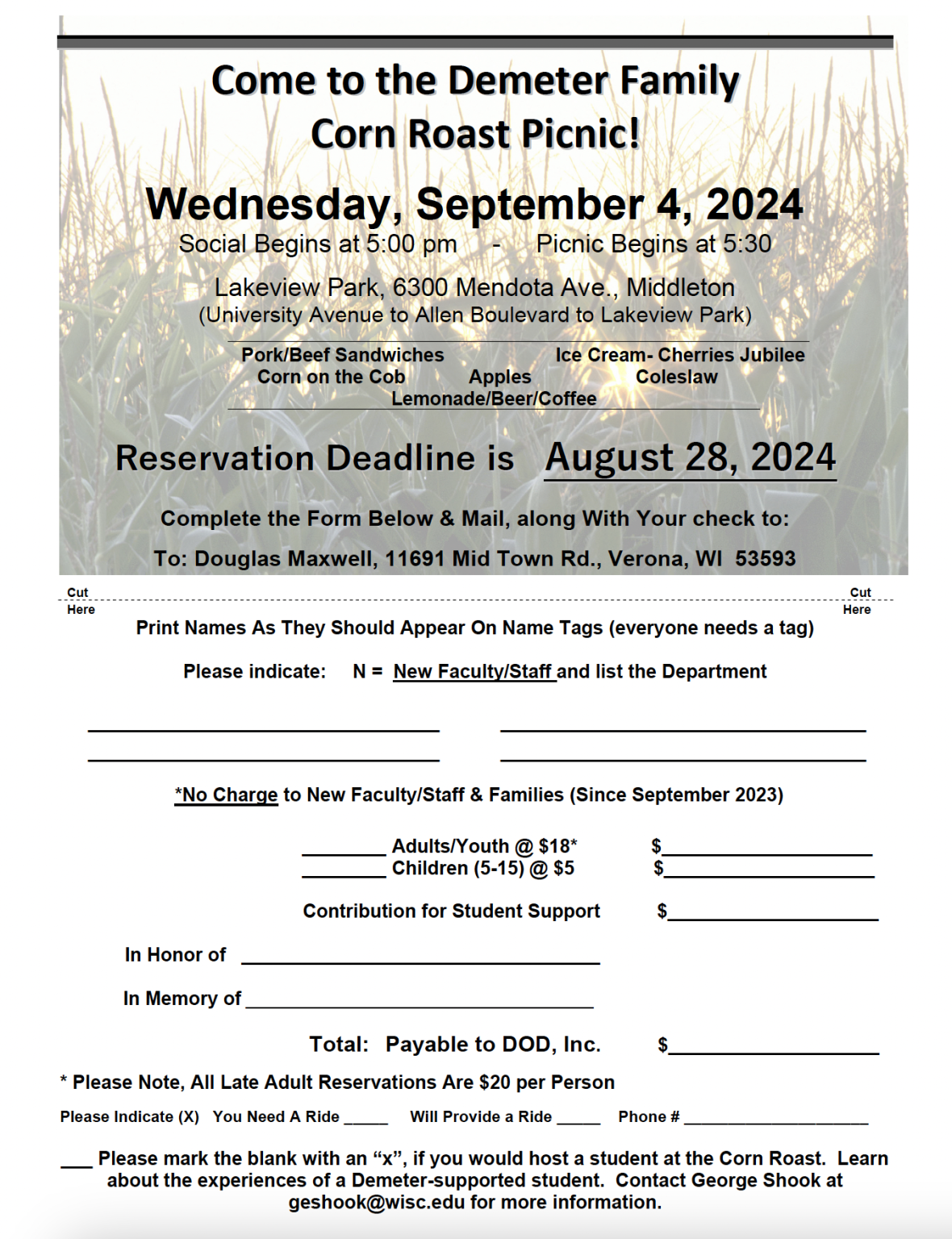 Register for the Demeter Corn Roast by Aug. 28 – eCALS
